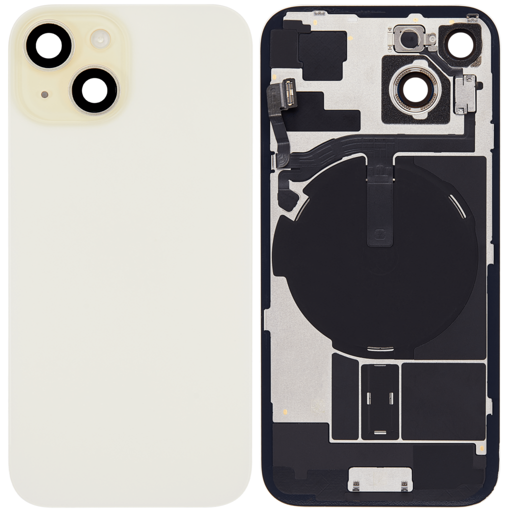 Back Glass + W/Small Component Pre-installed for iPhone 15 (Yellow ...